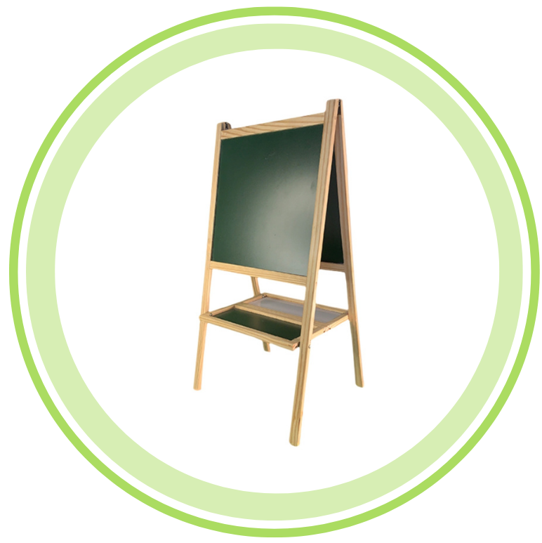Wooden 2 in 1 White & Green Easel Board – The Funny Mind